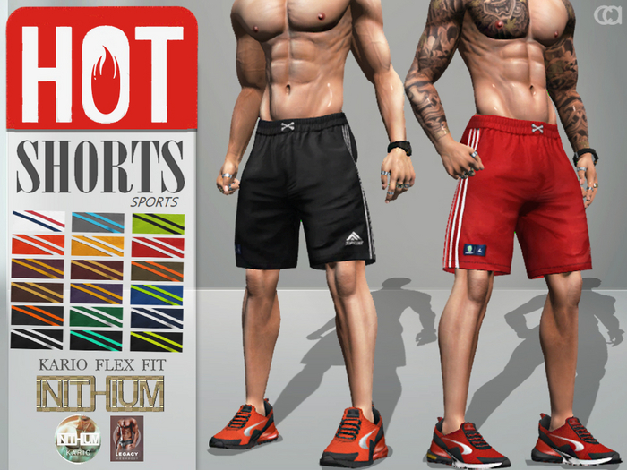 Second Life Marketplace - [CA] INITHIUM KARIO LEGACY SHORTS SPORTS